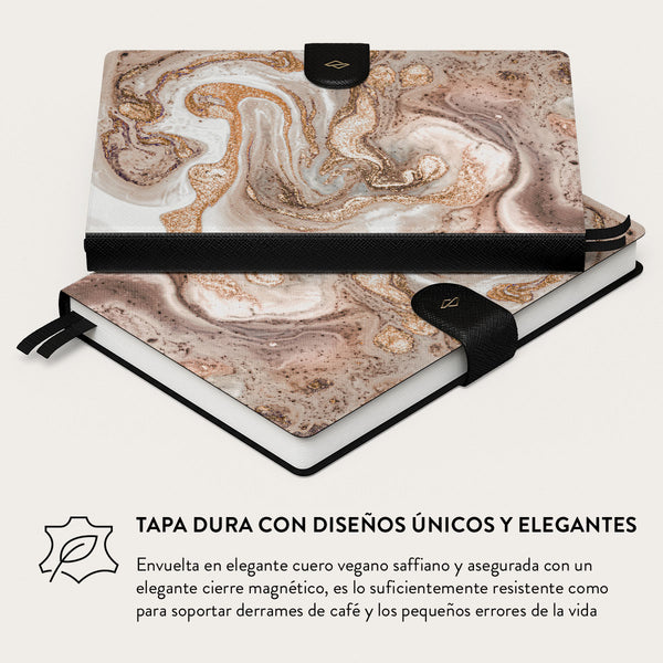 Cappuccino - Infinity Planner de piel saffiano | BURGA