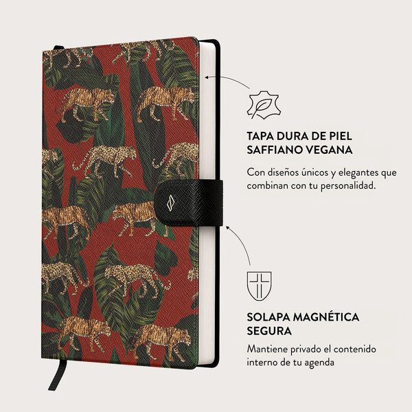 Morning Commute - Cuaderno diario de piel Saffiano | Burga