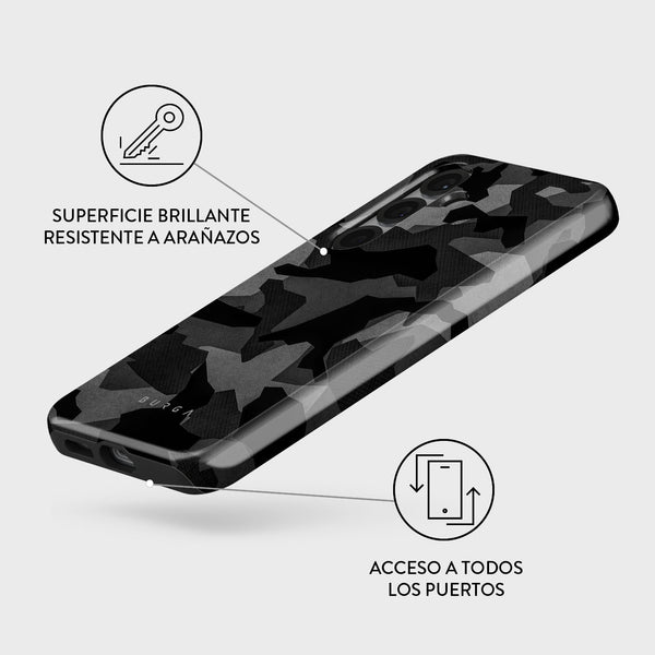 Night Black Camouflage - Samsung Galaxy S25 Plus Funda | BURGA