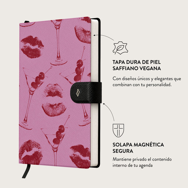 Call Me - Cuaderno diario de piel Saffiano | Burga