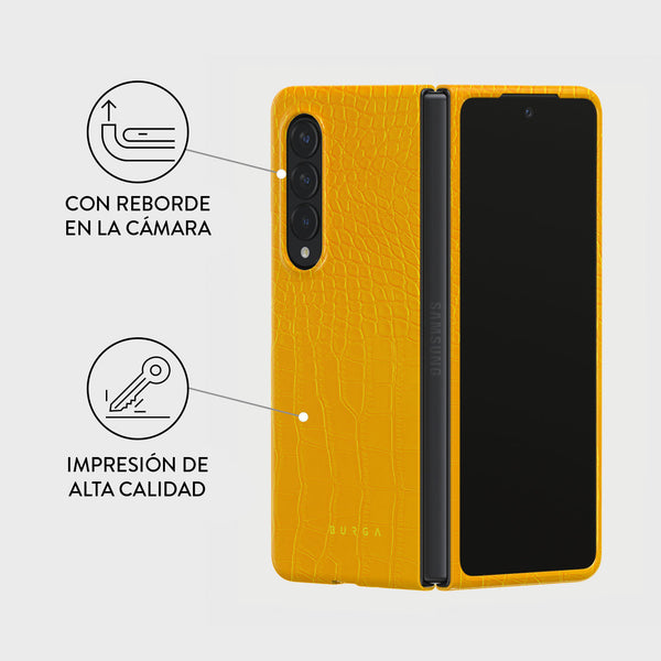 Canary Yellow - Samsung Galaxy Z Fold 4 Funda | BURGA